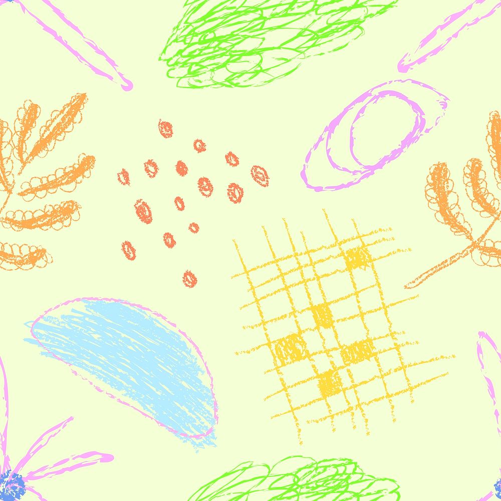 Yellow crayon scribble pattern background, | Free Vector - rawpixel