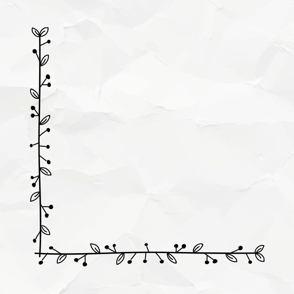 Hand drawn botanical border, paper | Premium PSD - rawpixel
