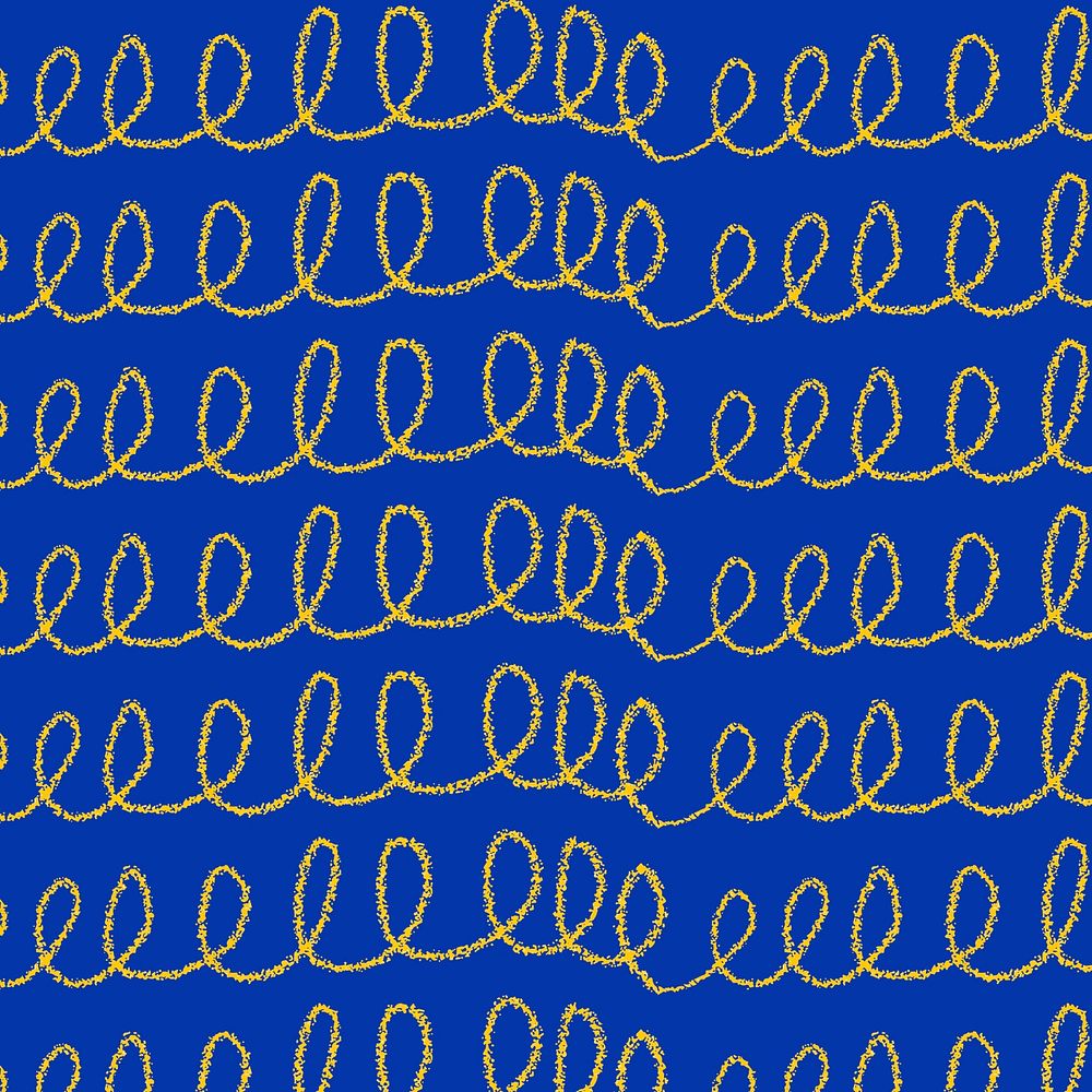 Crayon squiggle pattern, cute blue | Free Photo - rawpixel