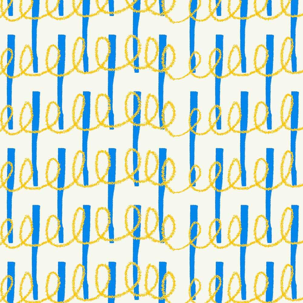 Squiggle crayon pattern, cute background | Free Photo - rawpixel