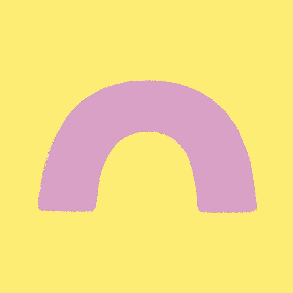 Pink semicircle sticker, geometric shape | Premium PSD - rawpixel