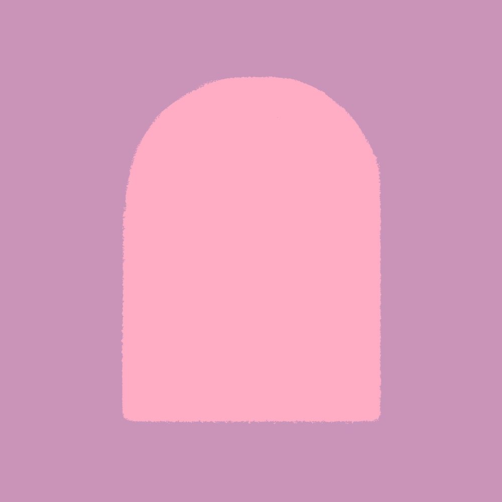 Pink arch shape sticker, geometric | Free PSD - rawpixel