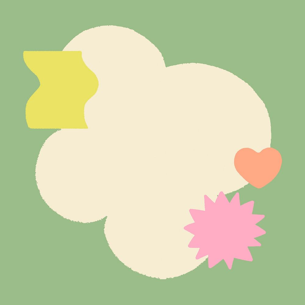 Amorphous shape sticker, cute geometric | Free PSD - rawpixel