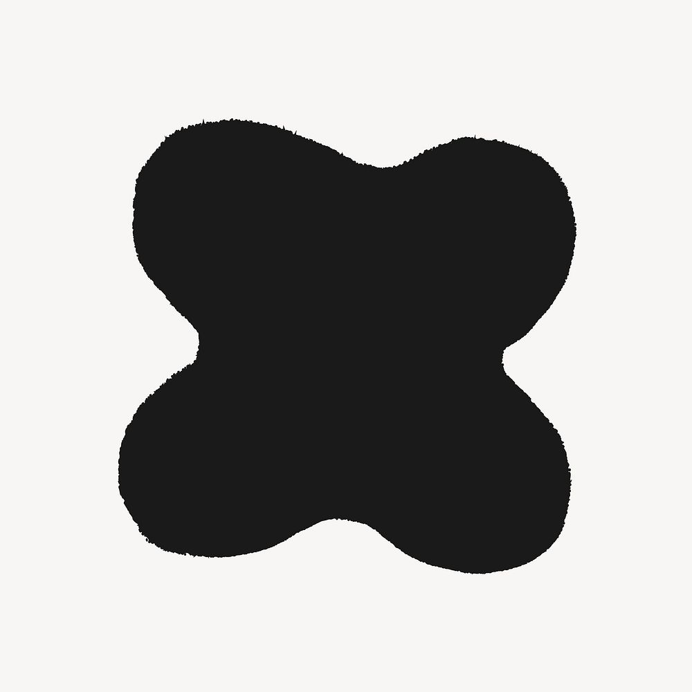 Blob shape sticker, white geometric | Free PSD - rawpixel