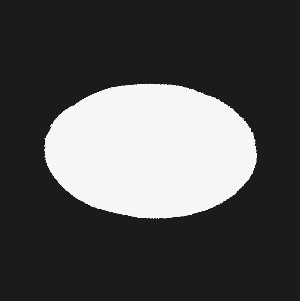 Oval shape sticker, white geometric | Free PSD - rawpixel