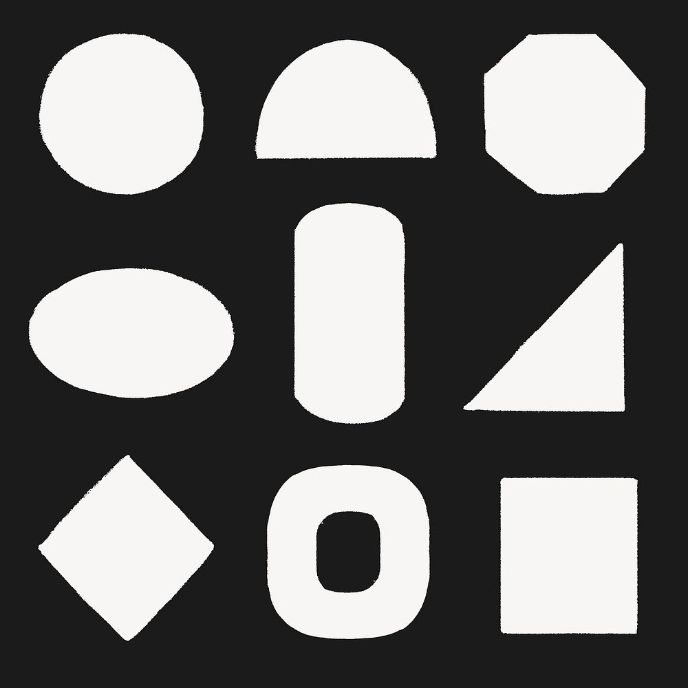 White badge, geometric shape stickers | Premium Vector - rawpixel