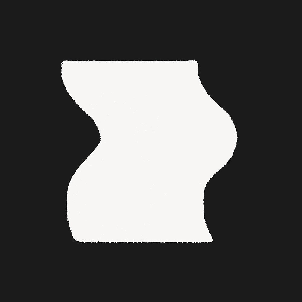 Wavy rectangle sticker, geometric shape | Free PSD - rawpixel