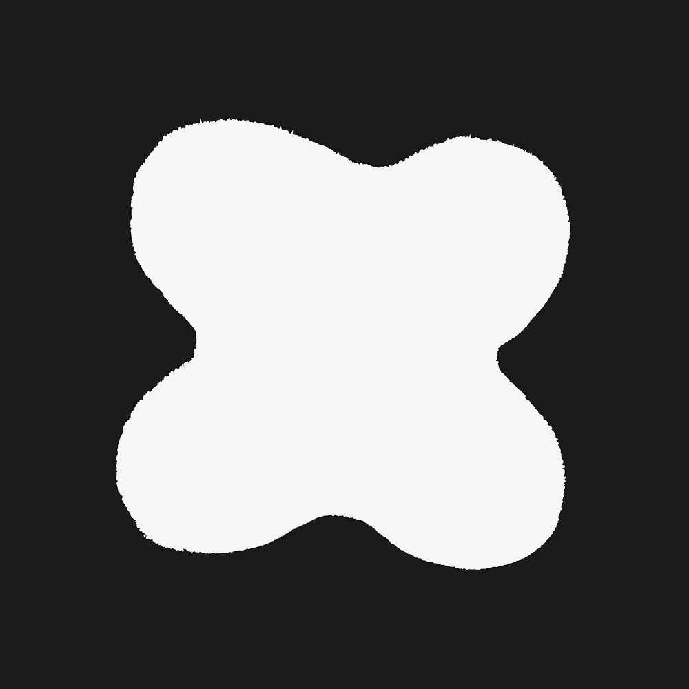 Blob shape sticker, white geometric | Free PSD - rawpixel