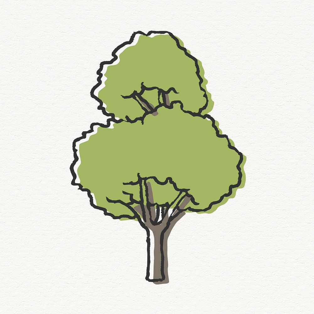 Green oak tree illustration, nature | Free Photo Illustration - rawpixel