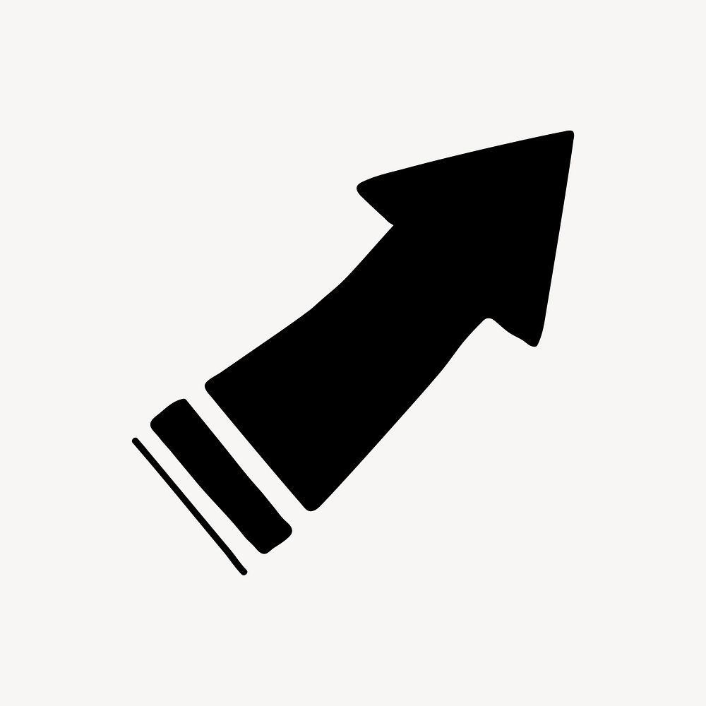 Cute black arrow illustration, simple | Premium PSD - rawpixel