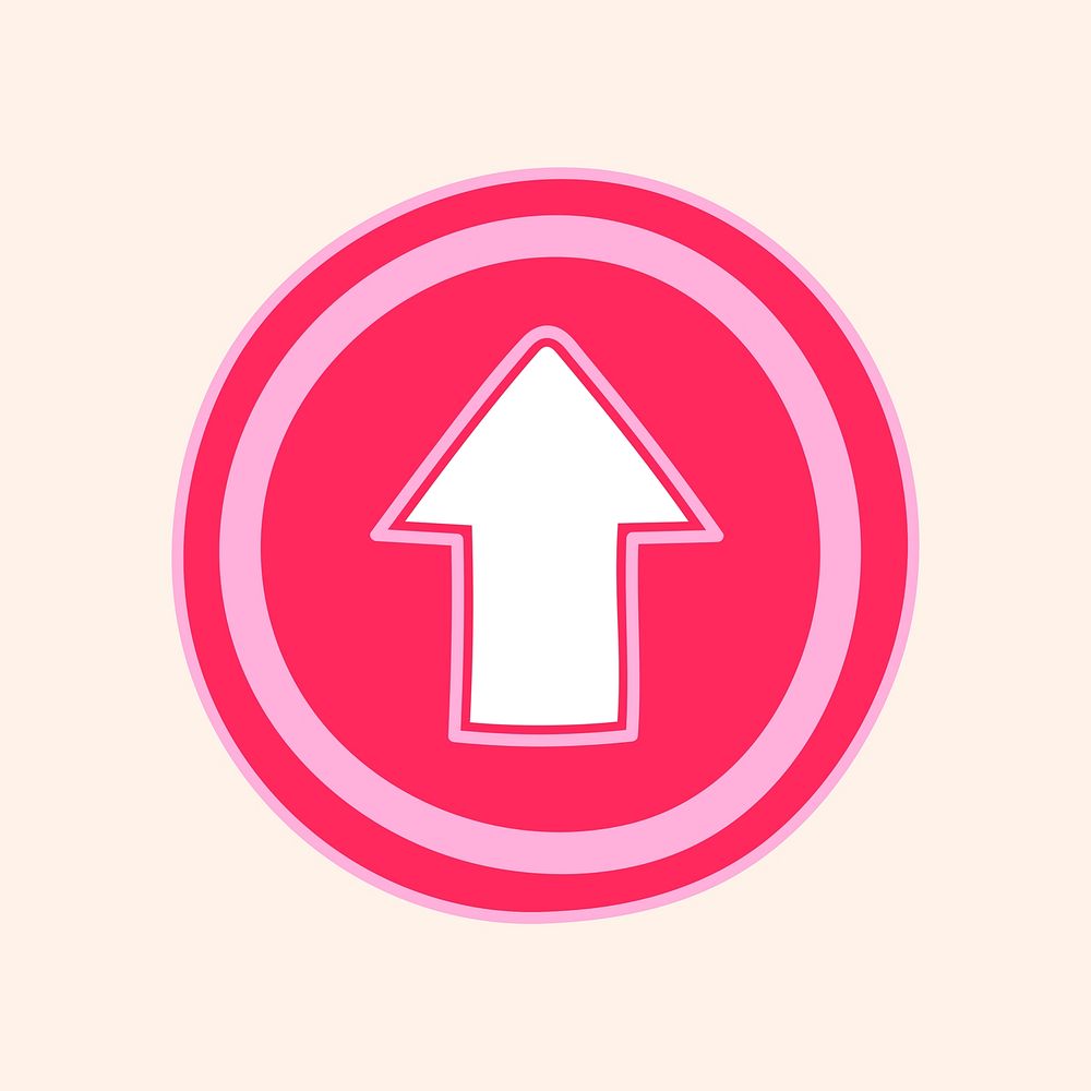 Cute pink arrow illustration, simple | Premium PSD - rawpixel