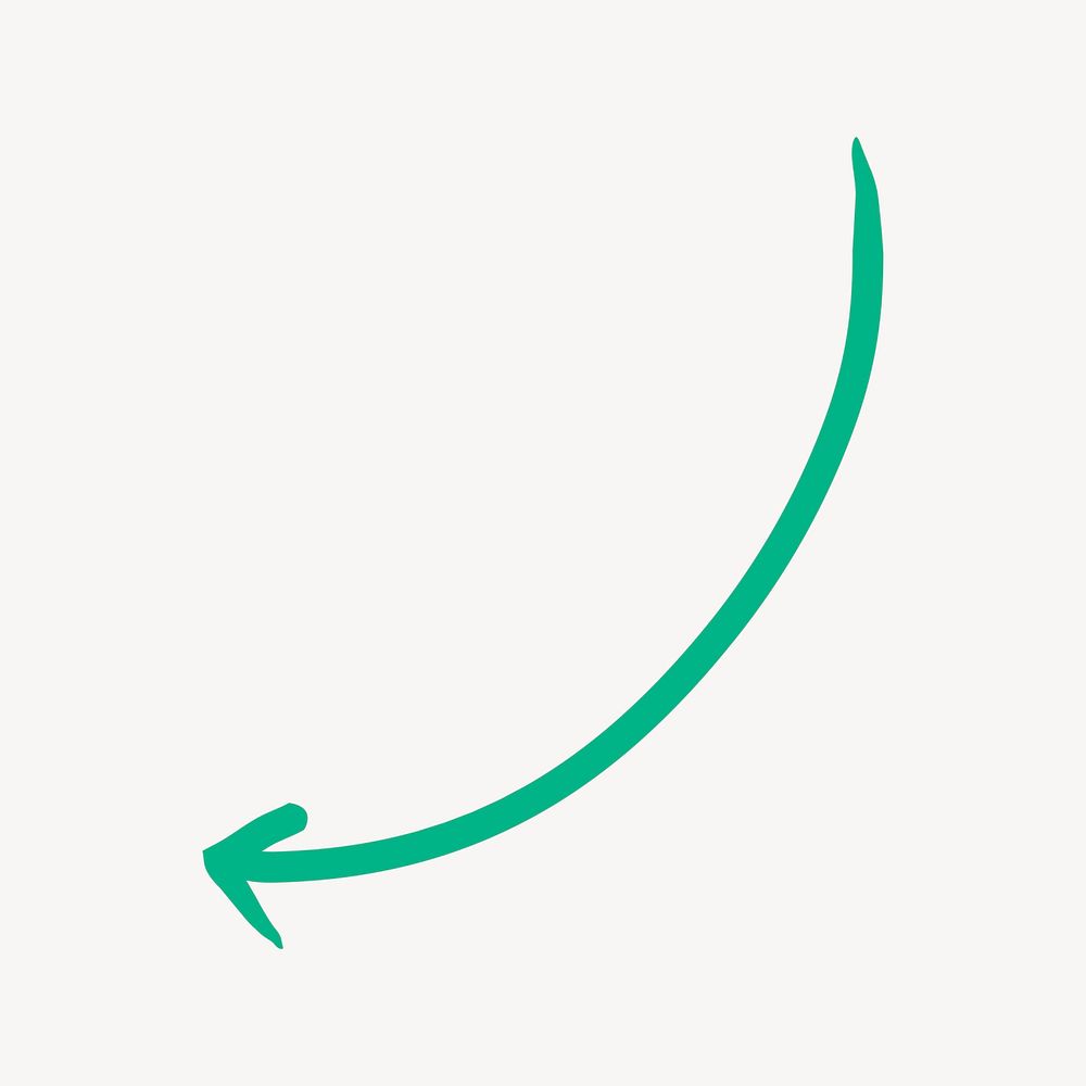 Cute green arrow illustration, simple | Free Photo - rawpixel