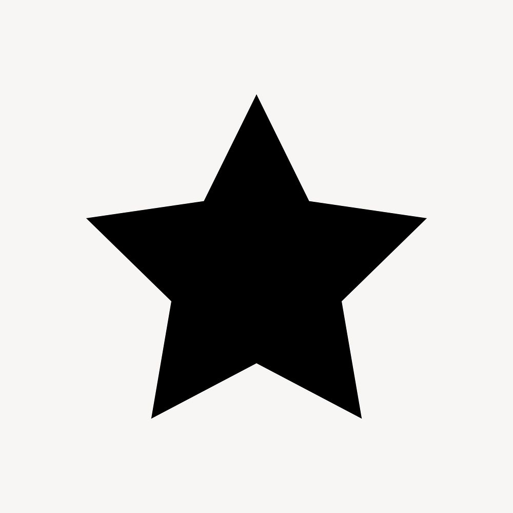 Black star element, simple abstract | Free Vector - rawpixel