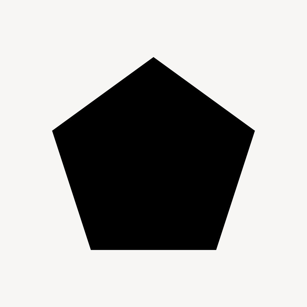 Black pentagon element, simple abstract | Free PSD - rawpixel