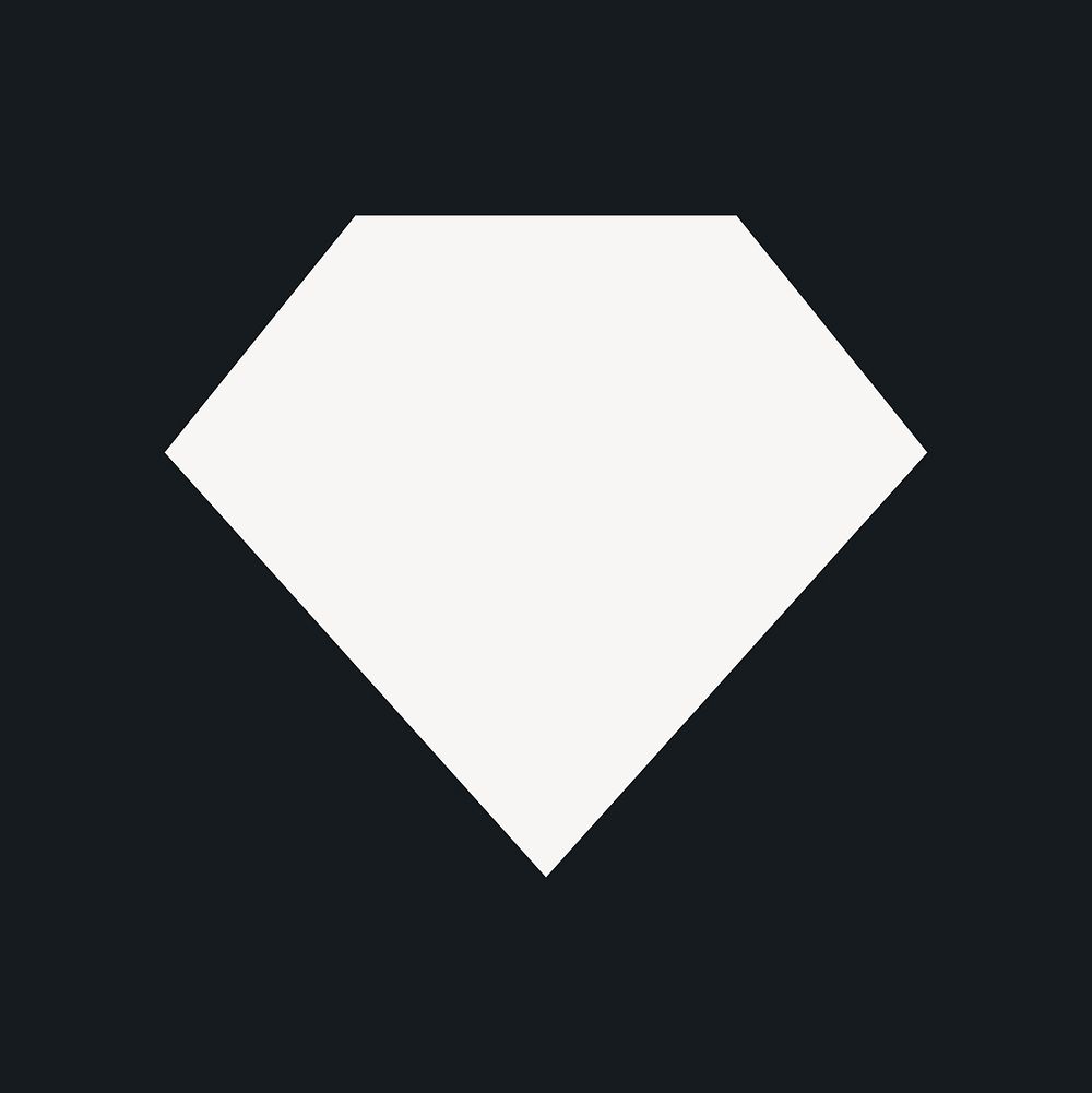 White diamond element, simple abstract | Free Vector - rawpixel