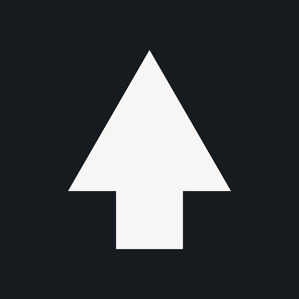 White arrow element, simple abstract | Free PSD - rawpixel