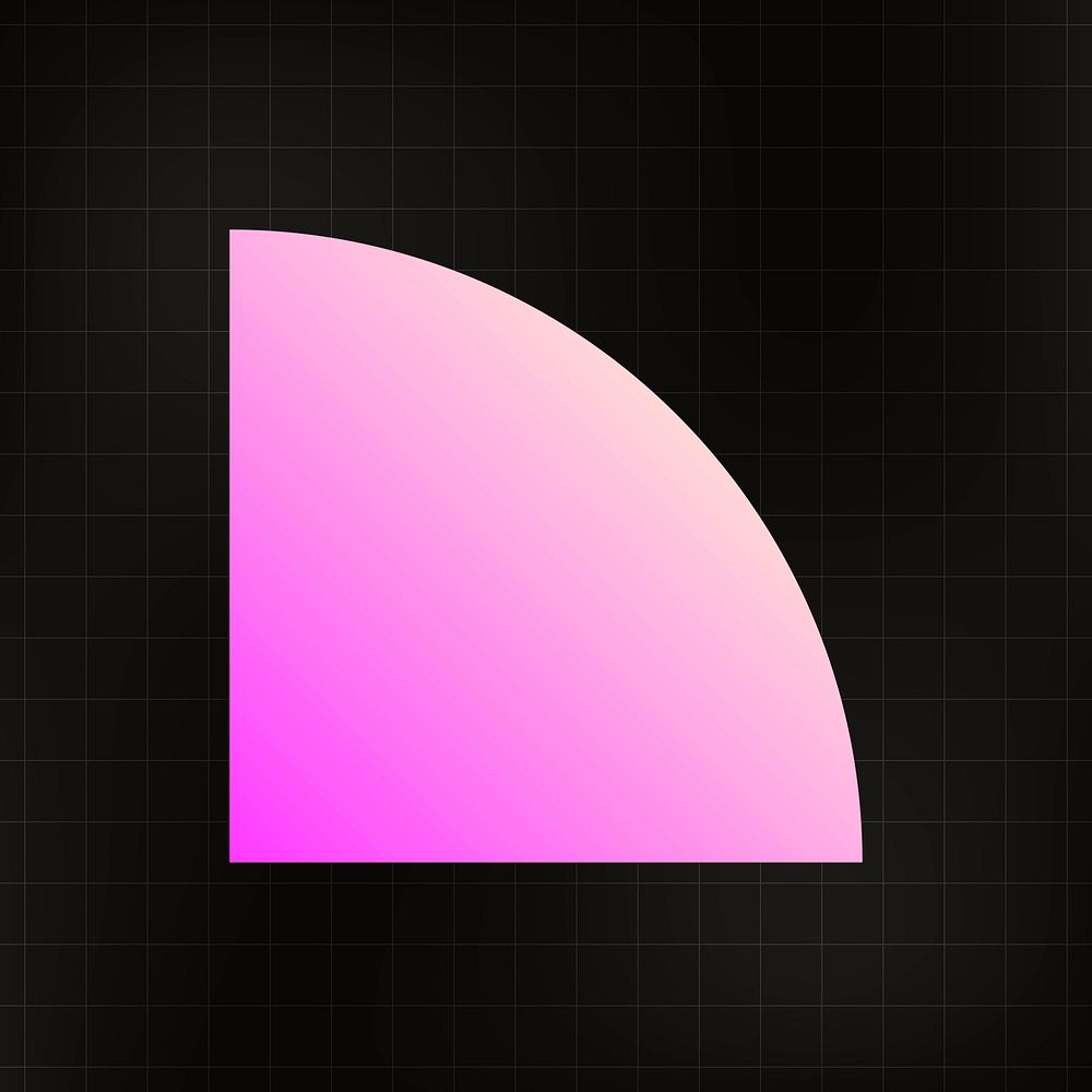 Gradient color quarter circle element, | Premium PSD - rawpixel