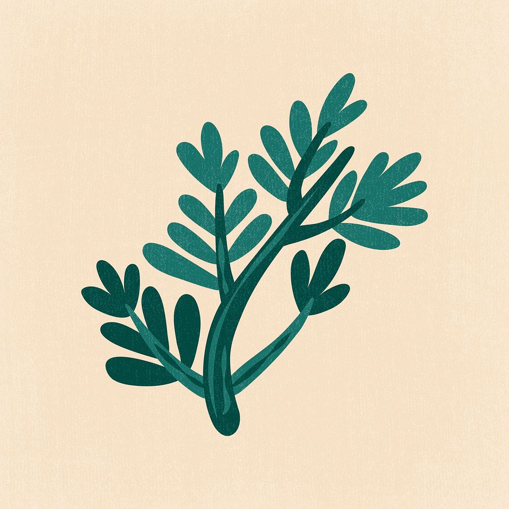 Leaf clipart, aesthetic nature cartoon | Free Photo - rawpixel