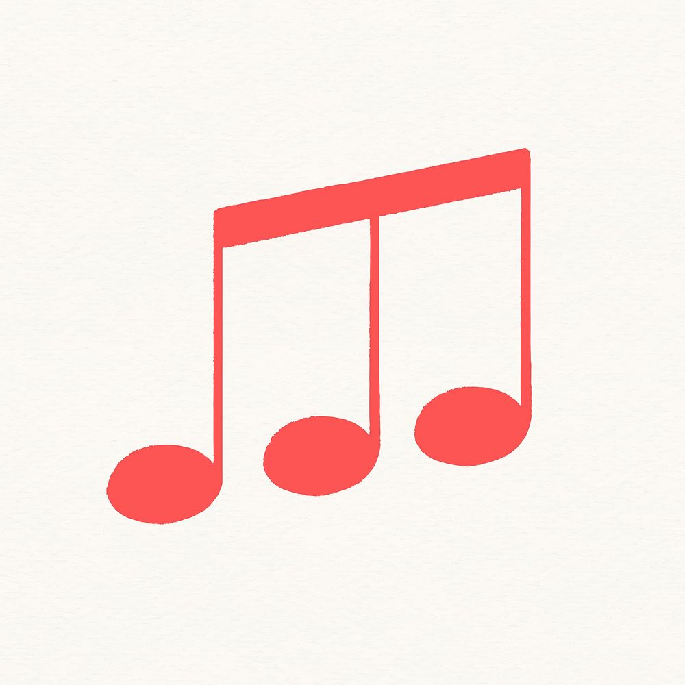 Triplet quaver note sticker, music | PSD - rawpixel