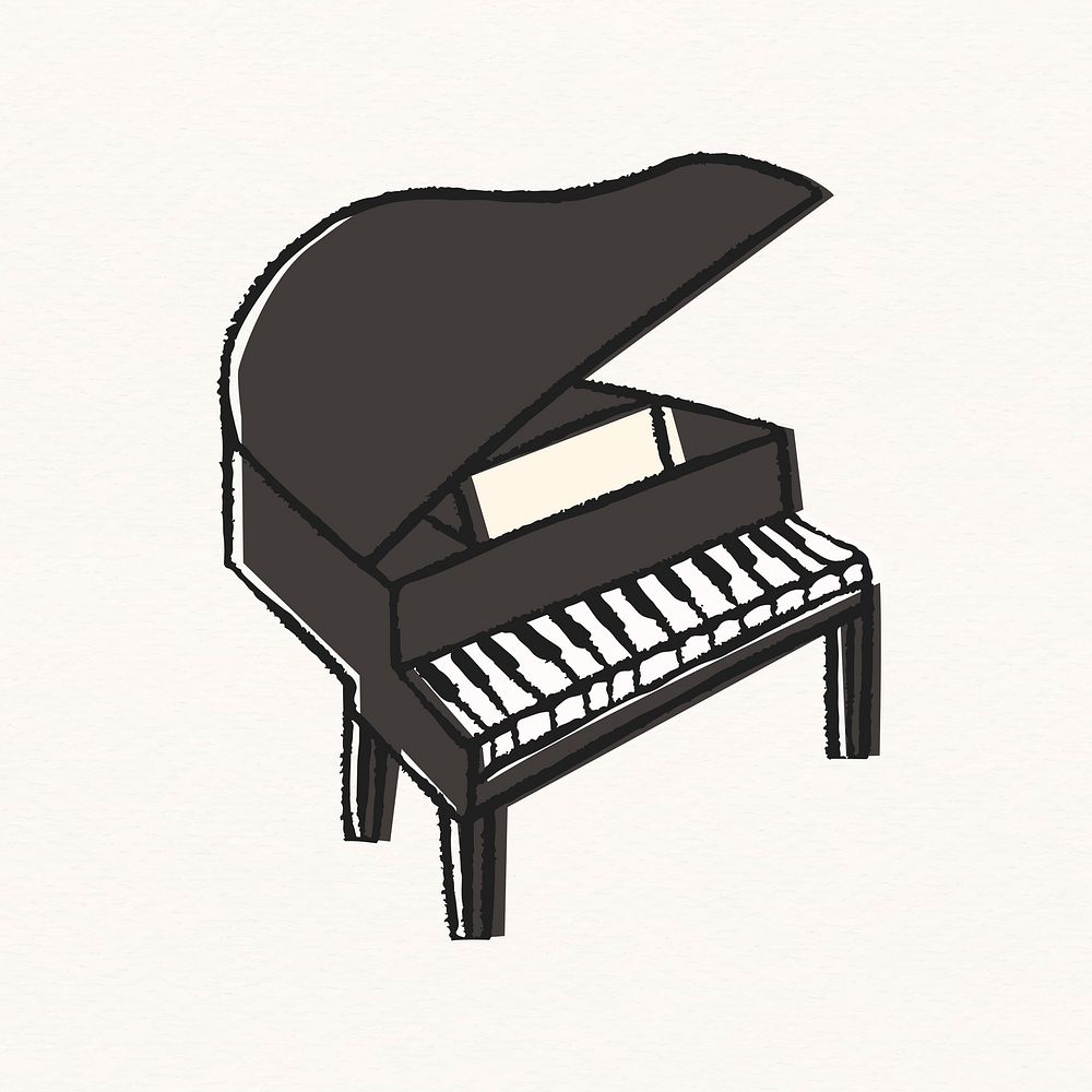 Grand piano clipart, music doodle | Free Photo Illustration - rawpixel