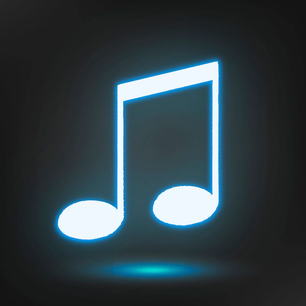 Beaming Quavers sticker, neon music | PSD - rawpixel