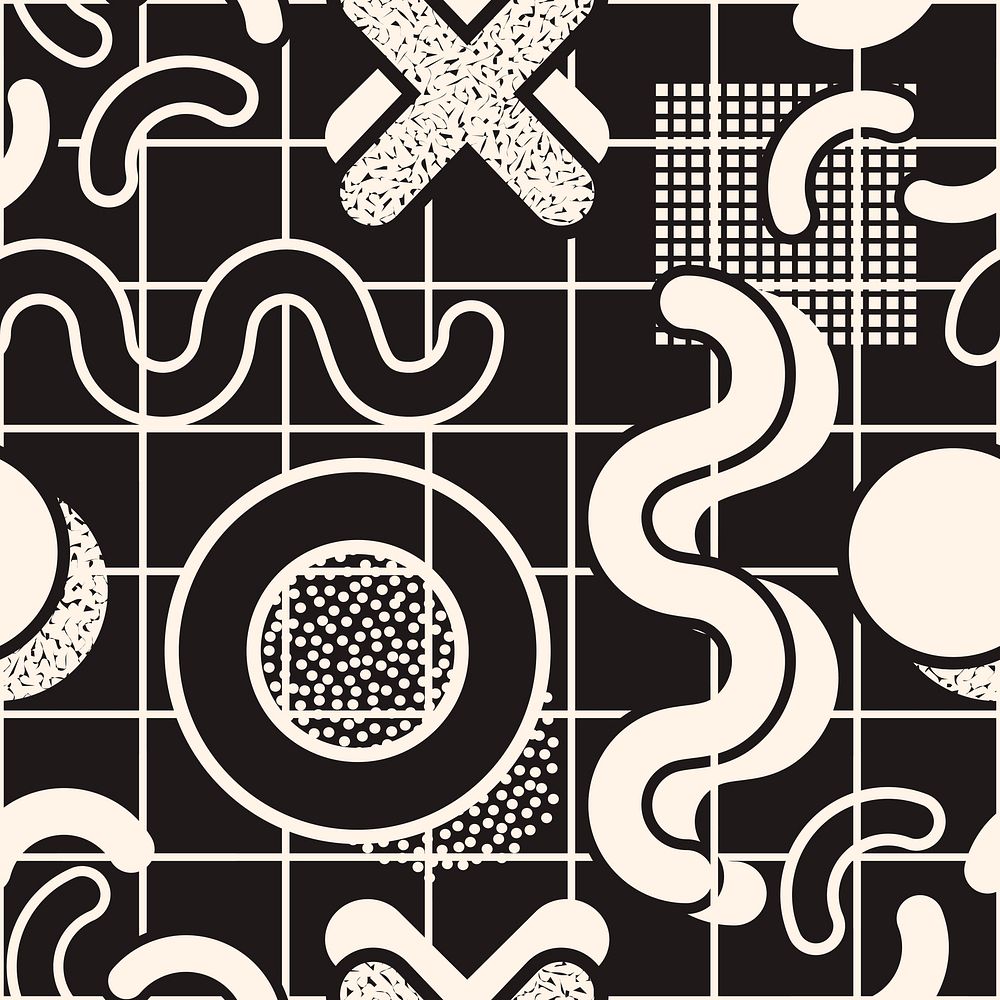 Aesthetic Memphis seamless pattern background, | Premium Vector - rawpixel