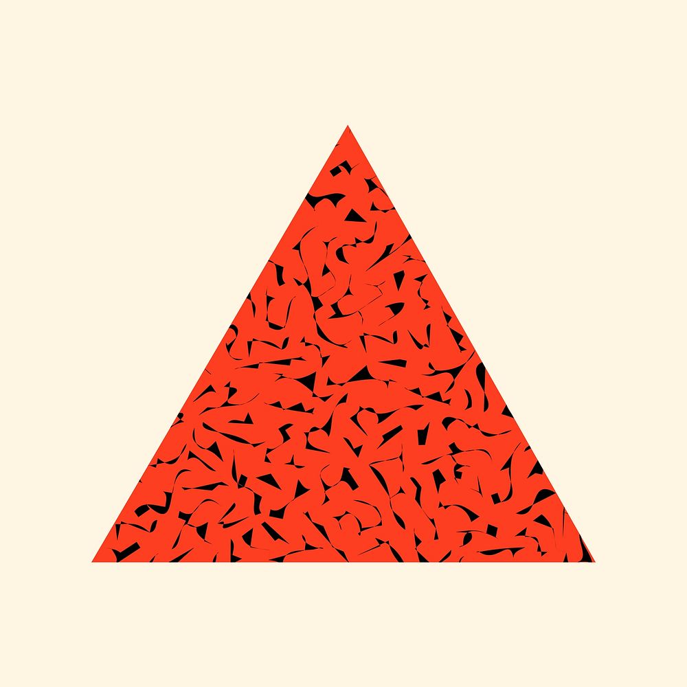 Red Memphis sticker, simple triangle | Premium PSD - rawpixel