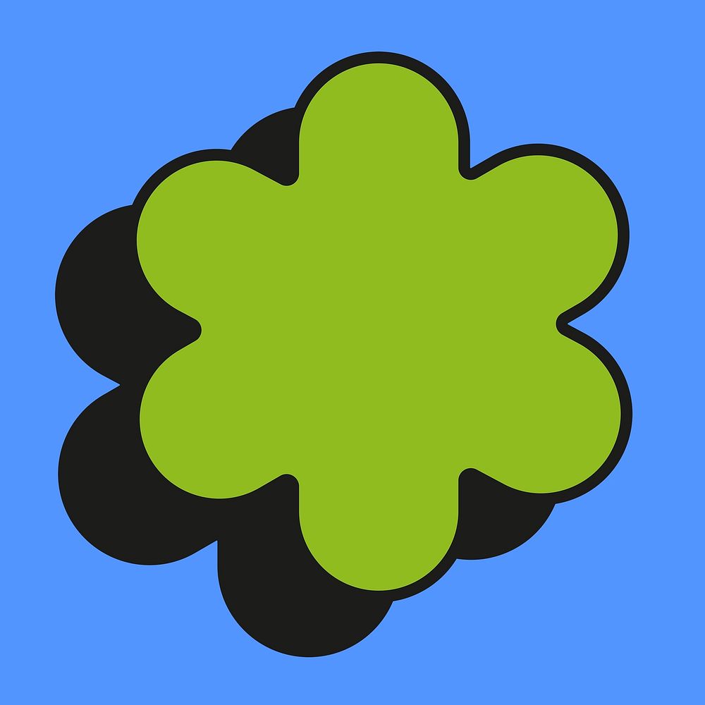 Cute flower shape clipart, funky | Premium PSD - rawpixel