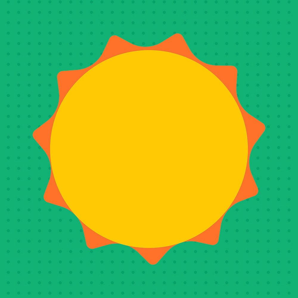Sun shape clipart, funky graphic | Premium PSD - rawpixel
