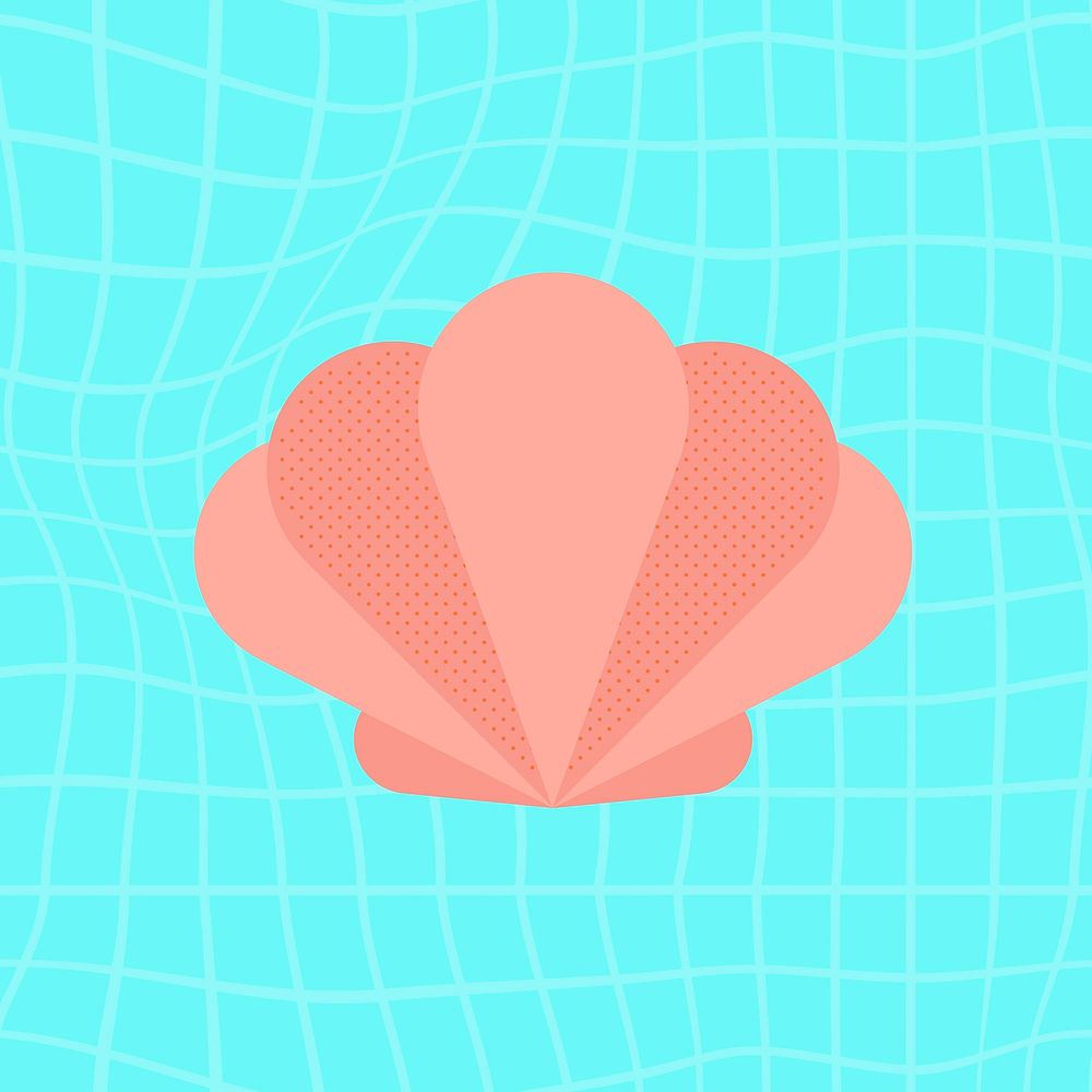 Clam shell cute beach illustration | Free Photo - rawpixel