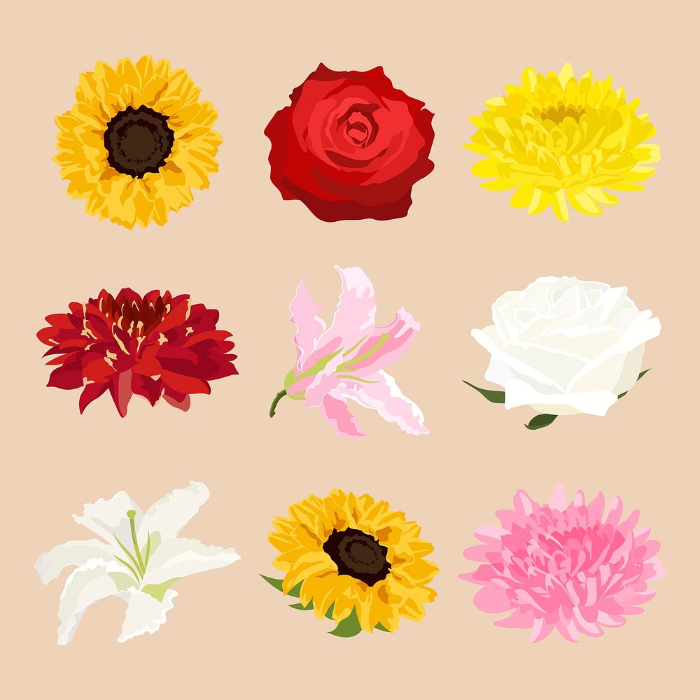 Blooming flower sticker, spring aesthetic | Premium Vector - rawpixel