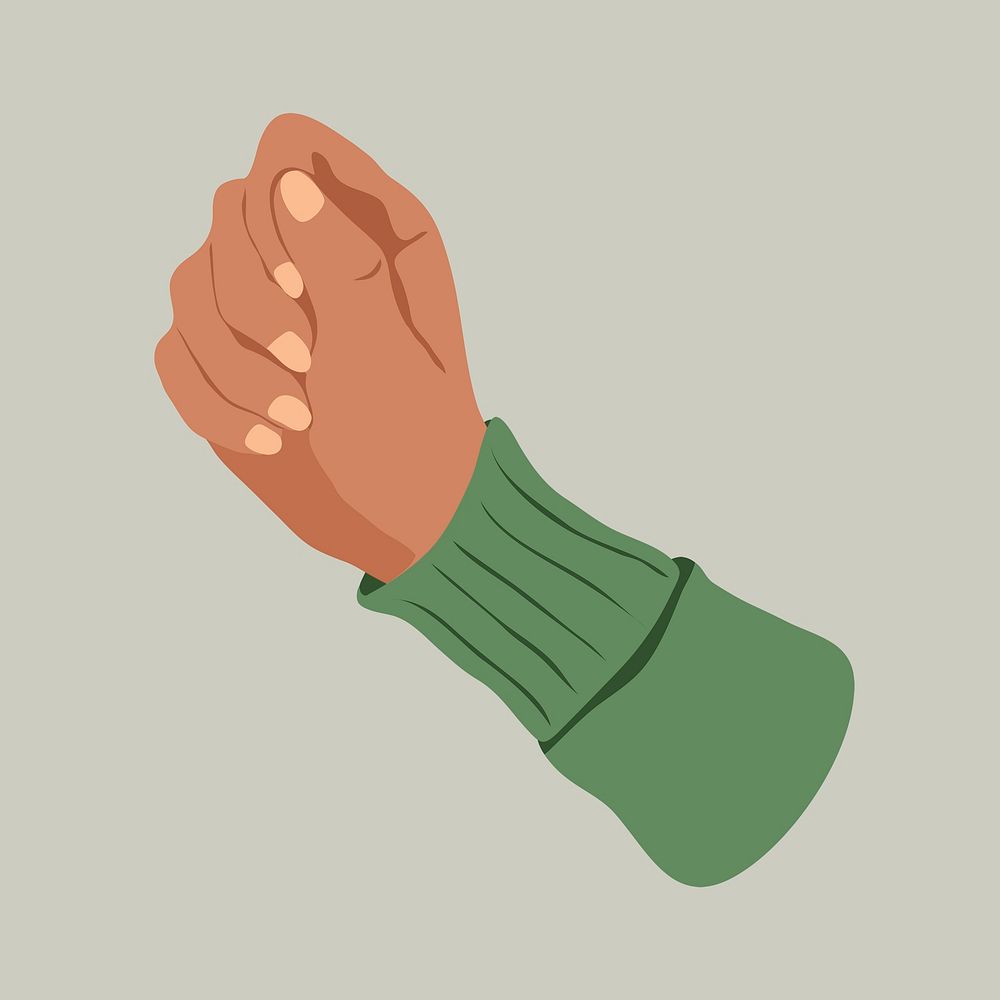 Black woman's hand clipart, realistic | Premium Vector Illustration ...