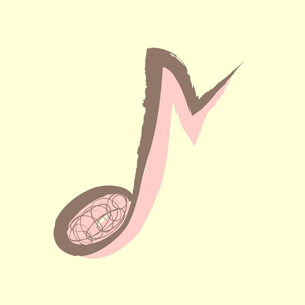 Pink music note sticker, pastel | Premium PSD - rawpixel