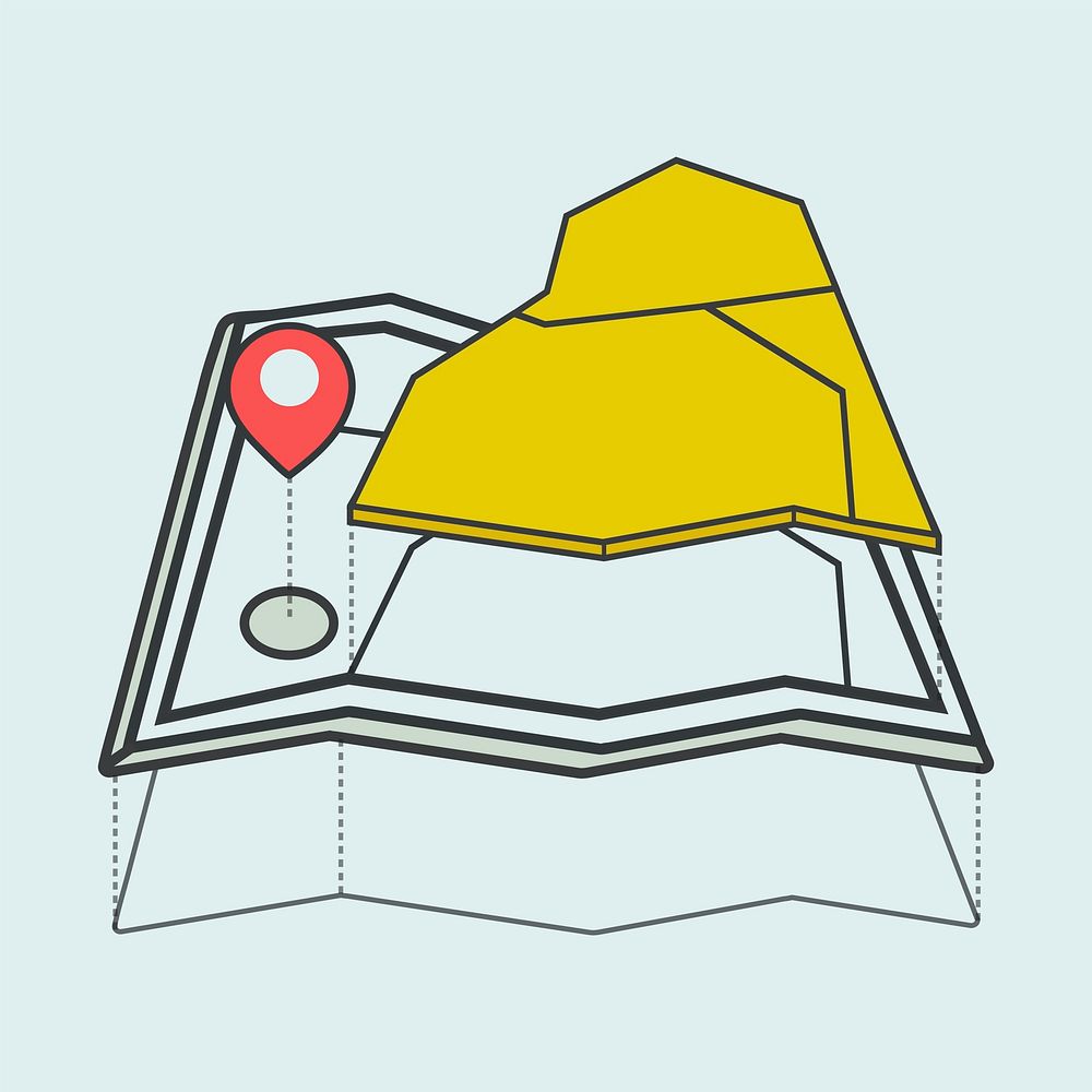 Illustration of map | Free Vector - rawpixel