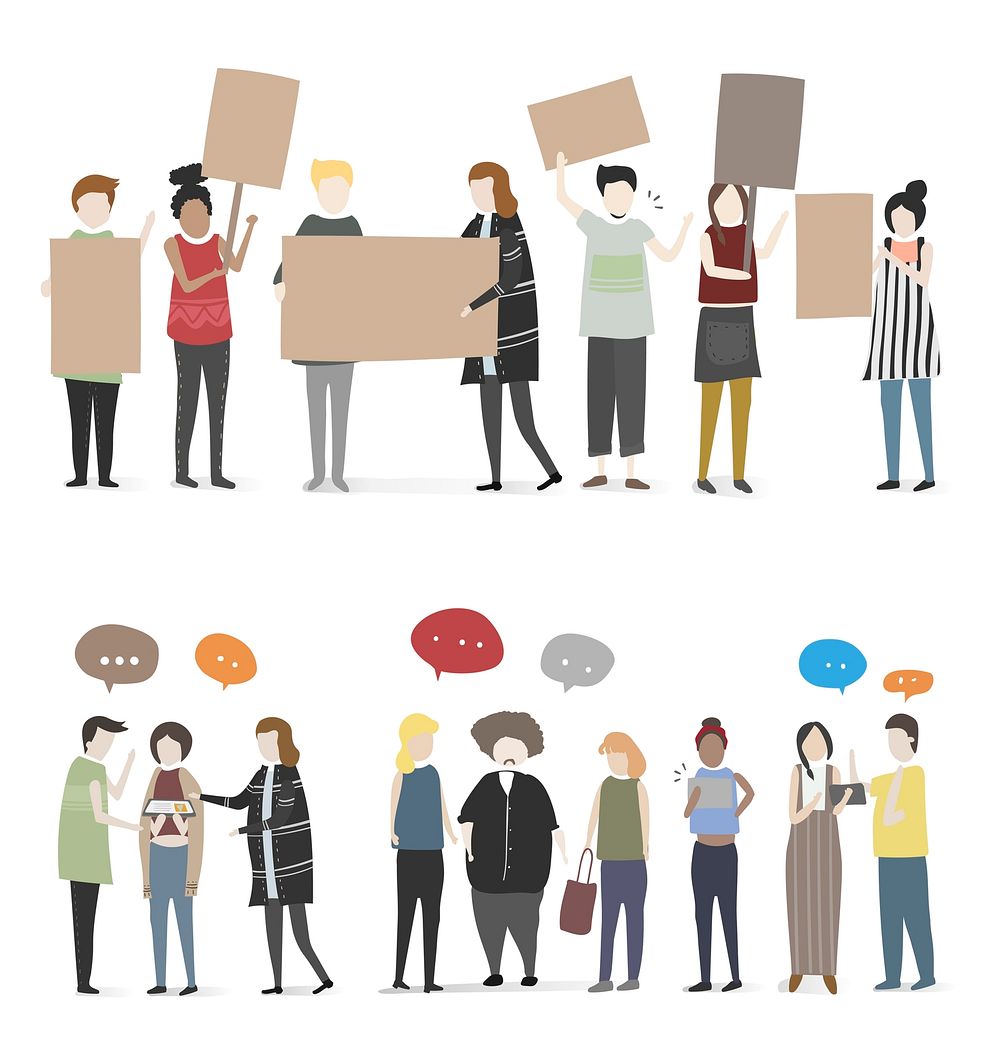 Vector set of illustrated people | Free Photo Illustration - rawpixel