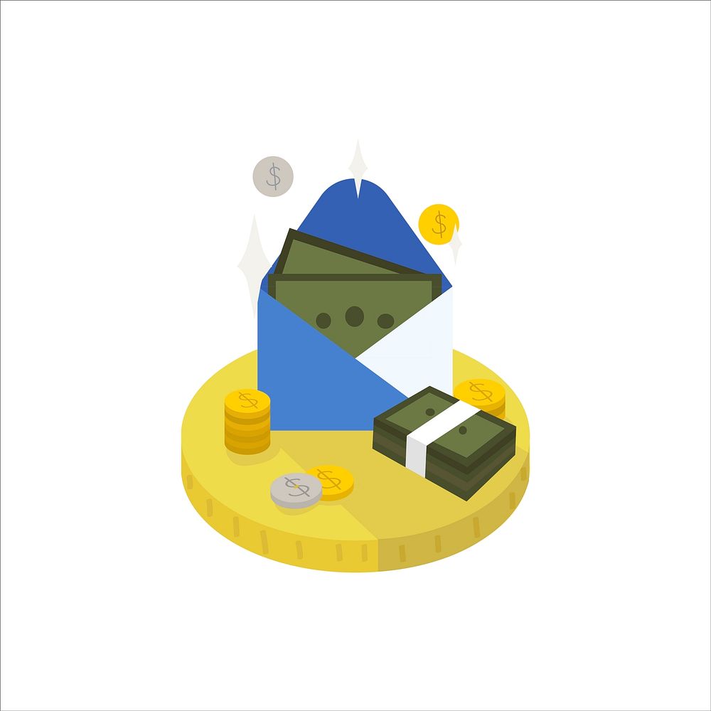 Illustration of cash in an | Free Vector - rawpixel