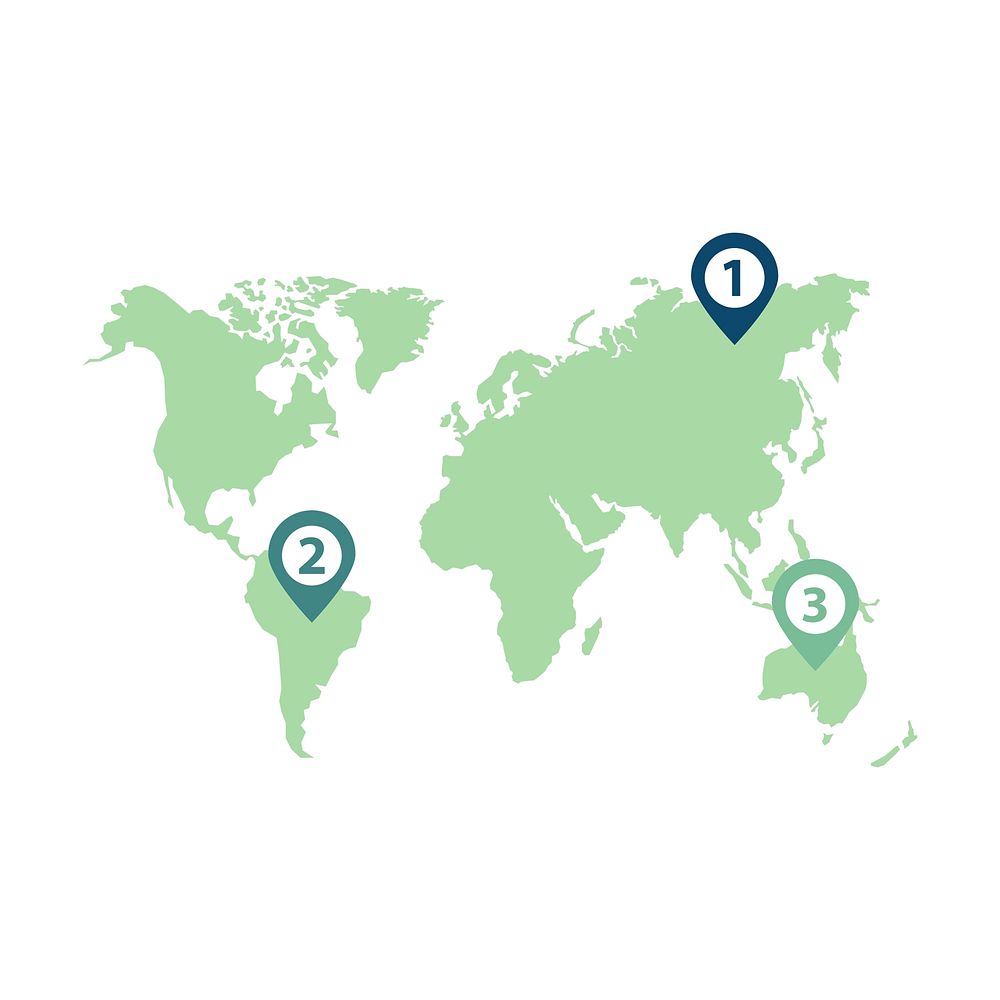 World business distribution infographic vector | Free Vector - rawpixel