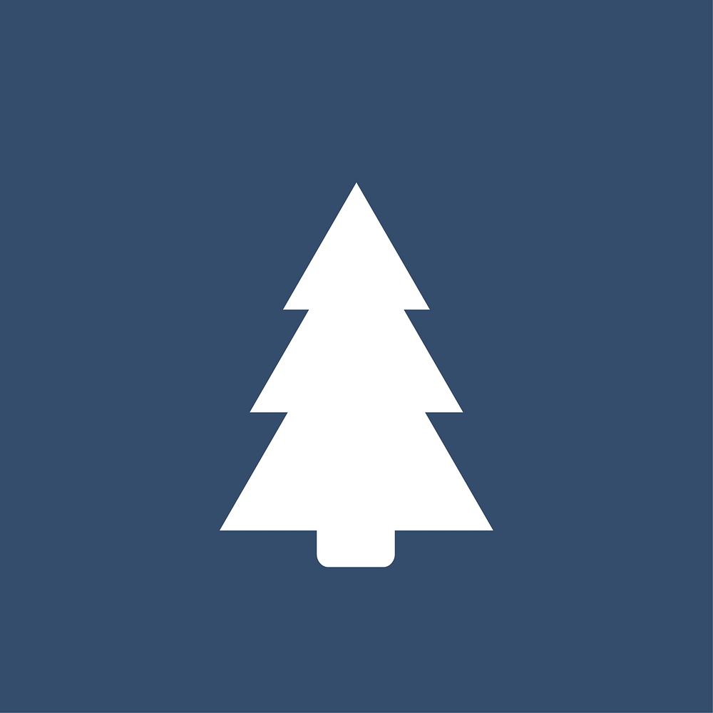 Christmas tree icon blue background | Free Vector - rawpixel