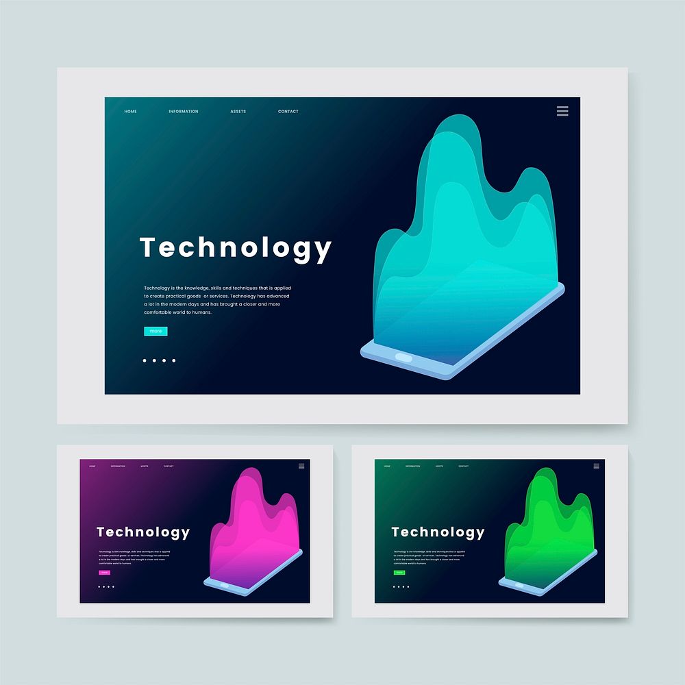 Technology and IT informational website | Premium Vector - rawpixel