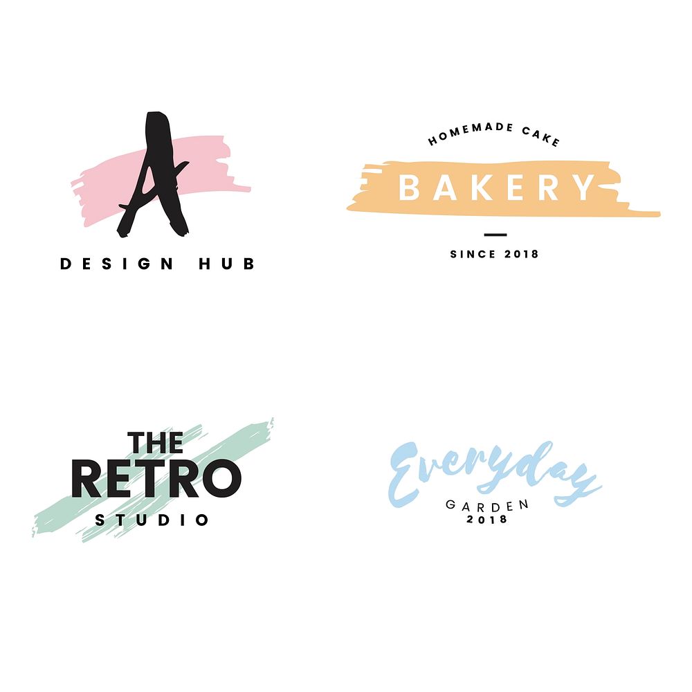 Collection logos and branding vector | Premium Vector - rawpixel