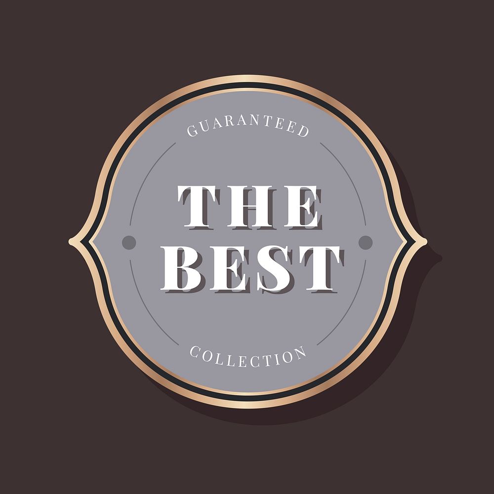 Guaranteed best collection badge vector | Premium Vector - rawpixel