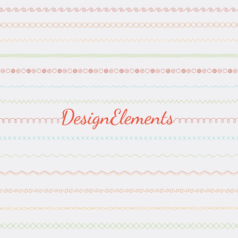 Divider line design elements vector | Premium Vector - rawpixel
