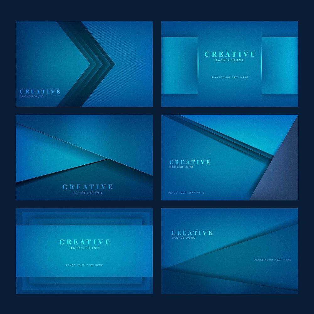 Set creative background designs deep | Premium Vector - rawpixel