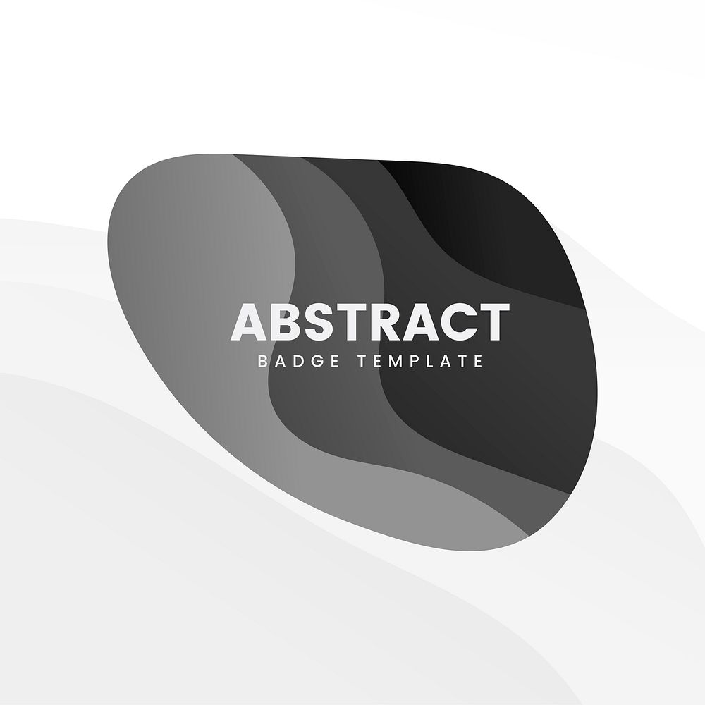 Abstract badge template in black | Free Vector - rawpixel