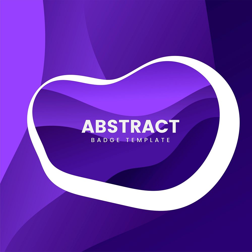 Abstract badge design in purple | Free Vector - rawpixel