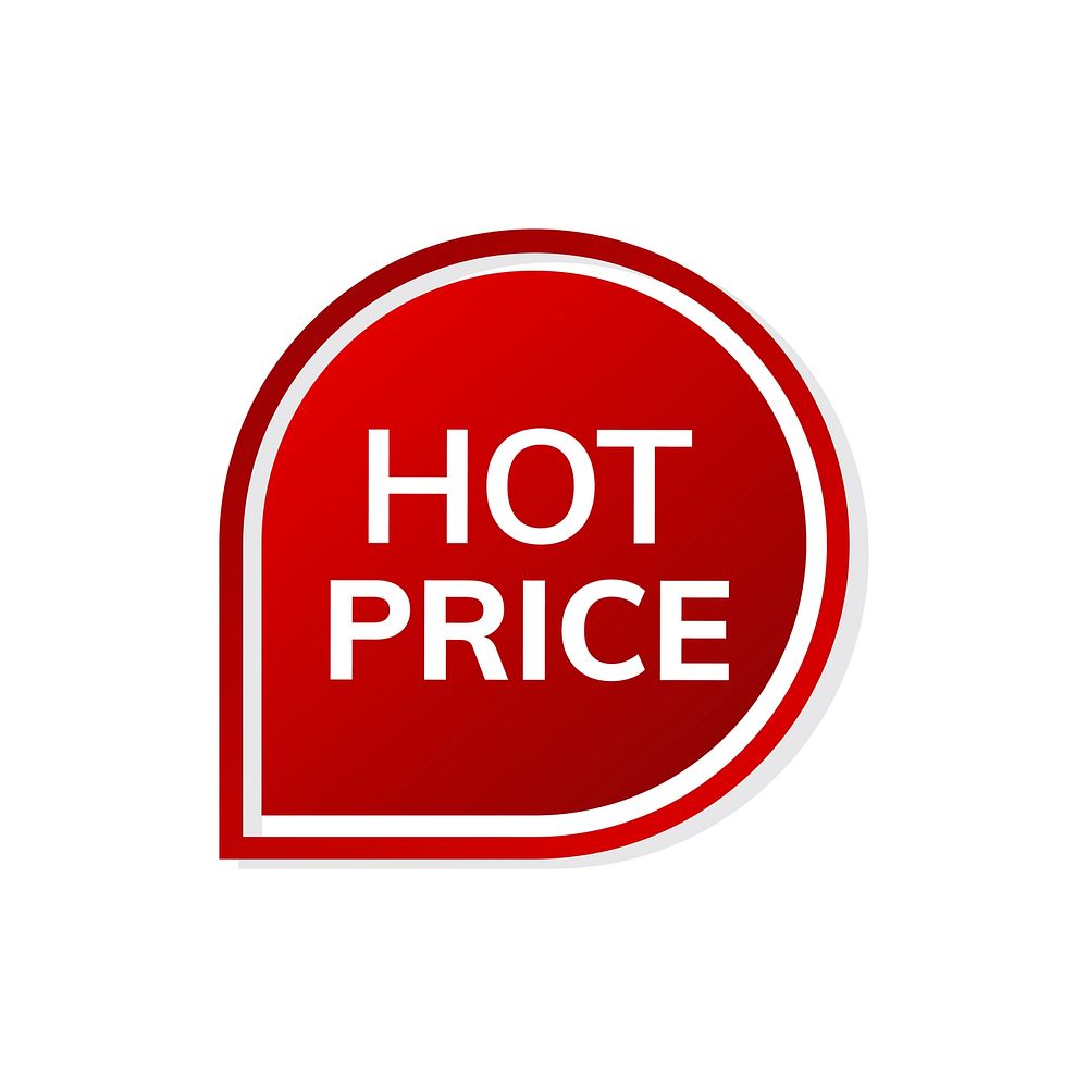 Red hot price badge vector | Free Vector - rawpixel