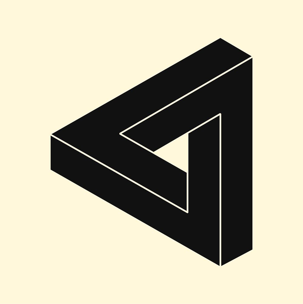 Linear illustration of a triangle | Premium Vector - rawpixel