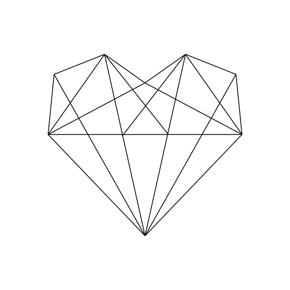 Linear illustration of a heart | Premium Vector - rawpixel