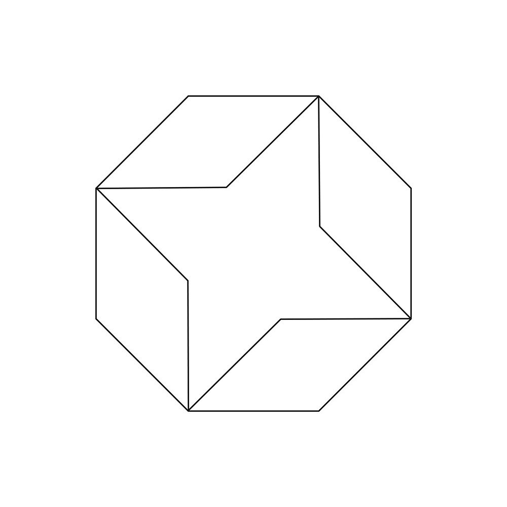 Linear illustration geometric shape | Premium Vector - rawpixel