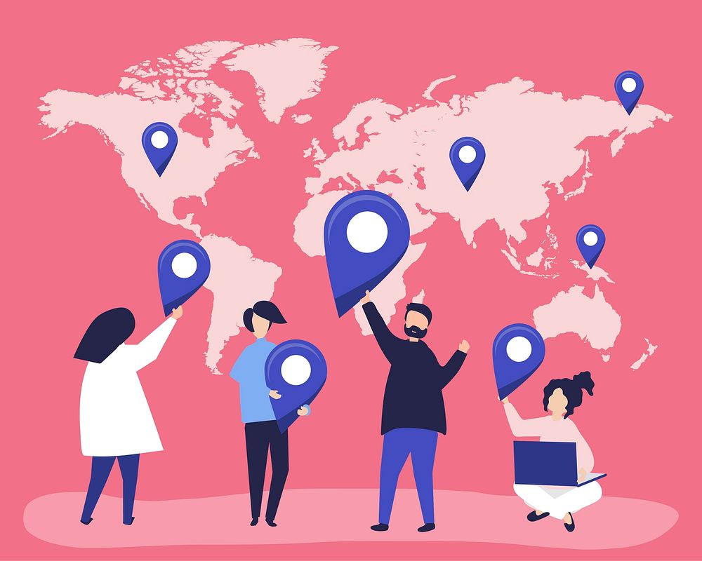 Characters people map GPS marker | Premium Vector - rawpixel